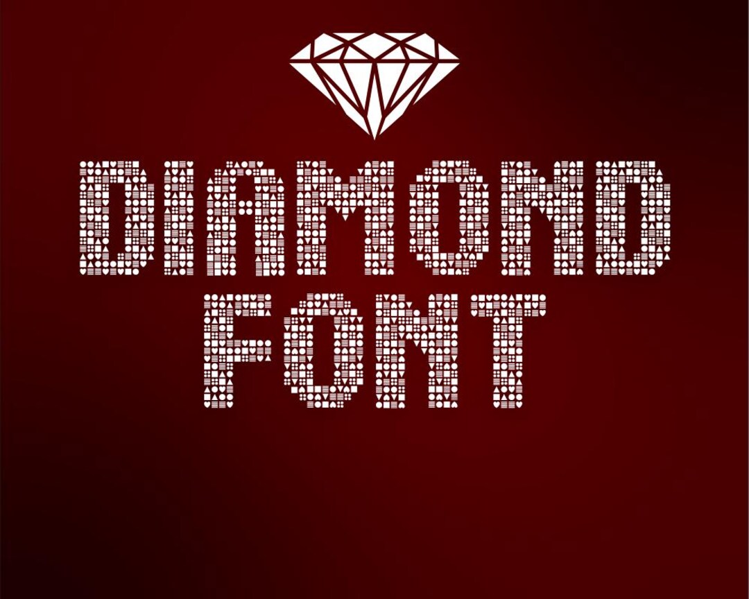 Diamond Font | Luxury Gemstone Typeface | Sparkling Display Font - Etsy
