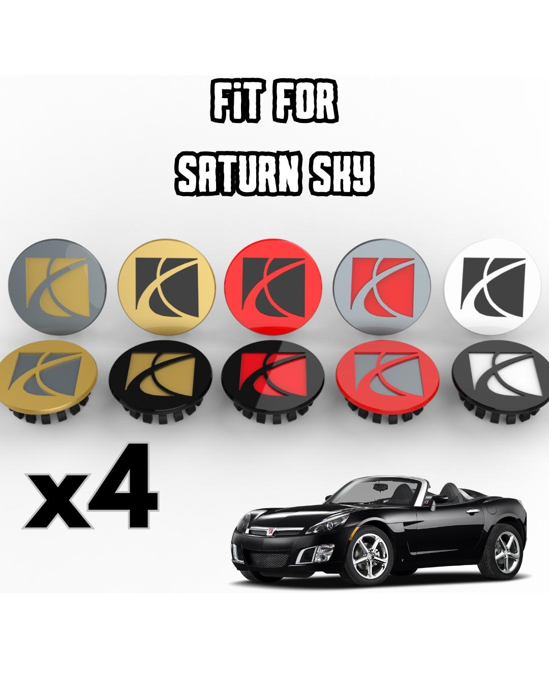 Saturn Wheel Center Caps Set (4 Pcs) – Saturn Sky - Custom Car Part ...