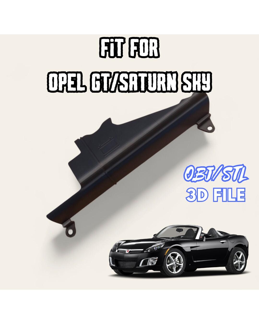 3D STL/OBJ File – Battery Cover for Opel GT / Saturn Sky / Pontiac ...