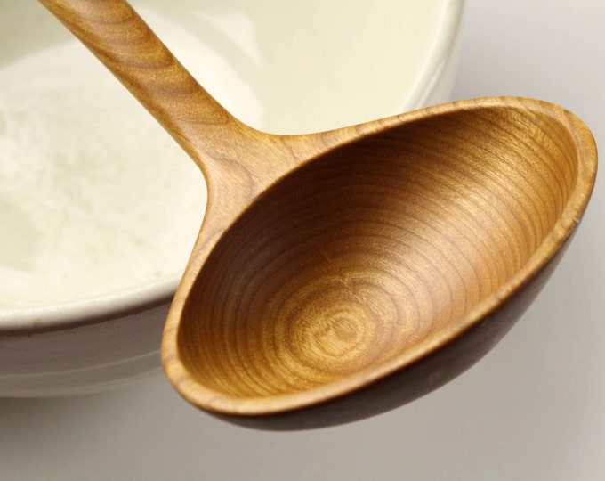Handmate Treenware Wooden Ladle for Pouring Liquids Carved From Cherry ...
