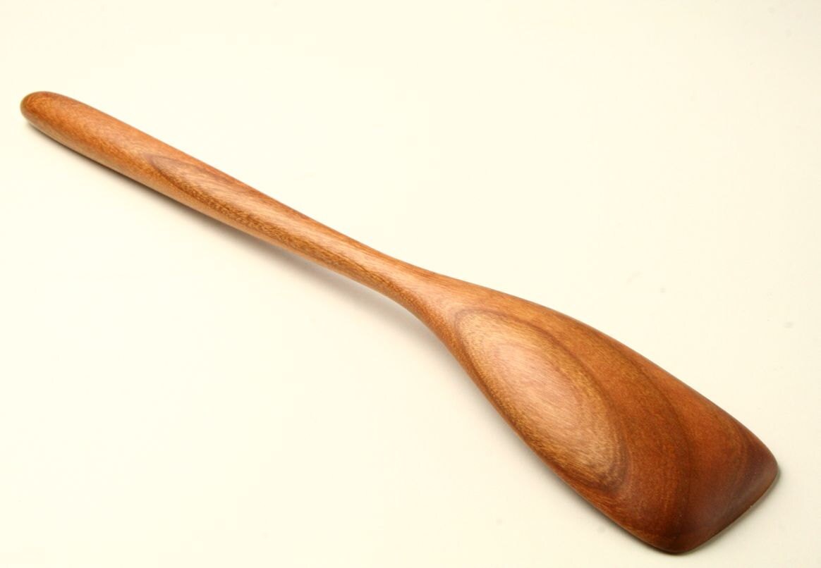 Hand Made Flat Ended Wooden Roux Spoon Kitchen Utensil Carved From ...
