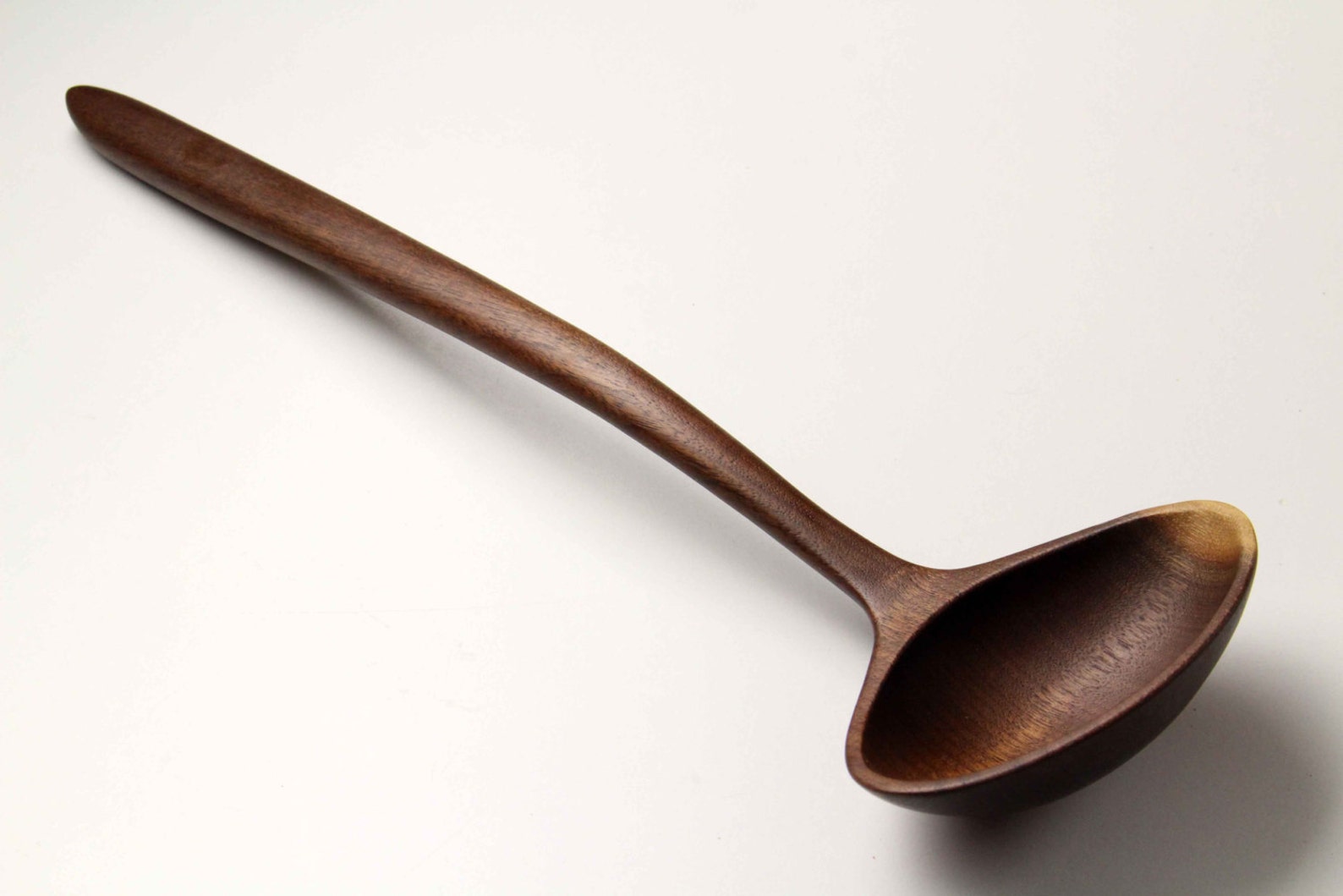 Wide handmade wooden ladle spoon kitchen utensil of Black | Etsy