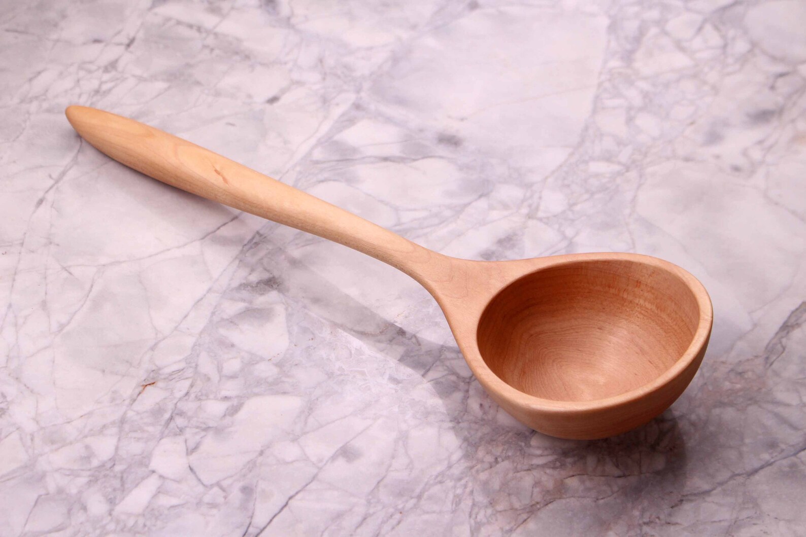 Wooden Spoon Ladle for Serving Stew and Chili of Cherry, Walnut, or ...