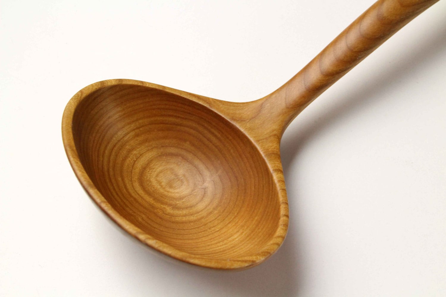 Wide Handmade Wooden Ladle Spoon Kitchen Utensil of Cherry - Etsy