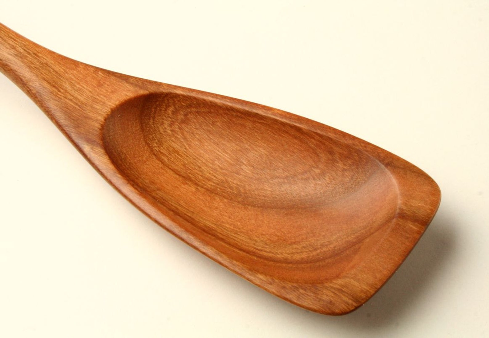 Hand Made Flat Ended Wooden Roux Spoon Kitchen Utensil Carved From ...