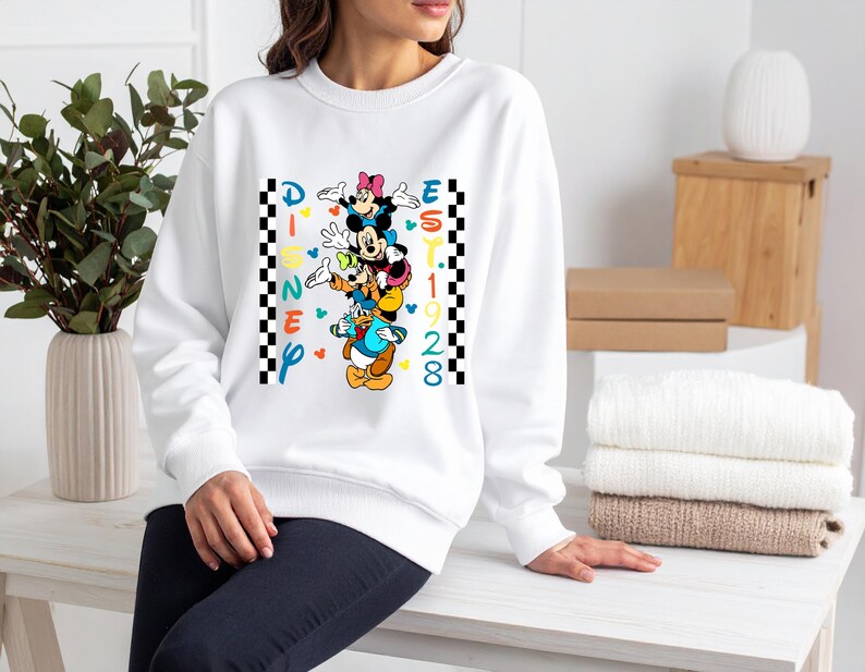 Checkered Mickey and Friends SVG PNG – Cartoon Digital Design (digital ...