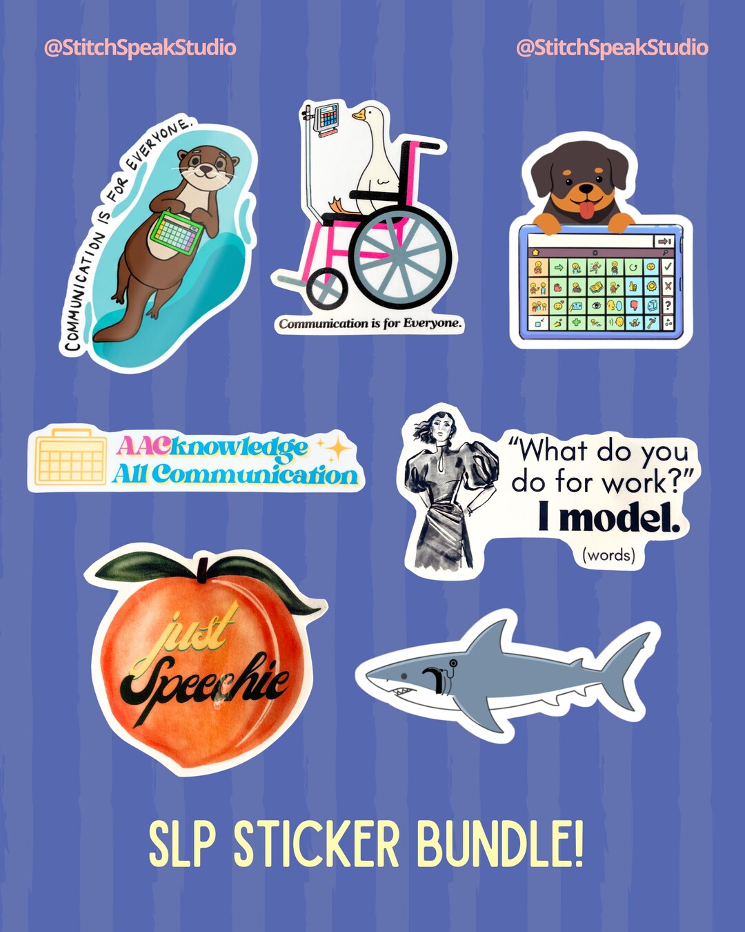 Speech Therapy Sticker Bundle – SLP Stickers for Laptops, Water Bottles ...