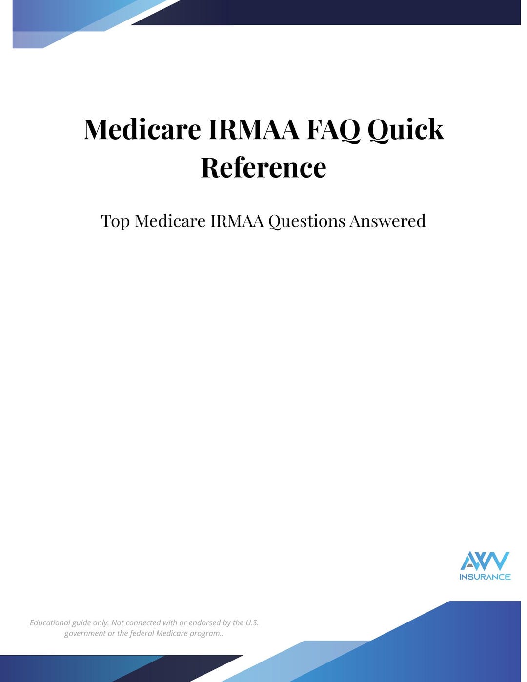 Medicare IRMAA FAQ Quick Reference | Printable PDF Guide - Etsy Australia