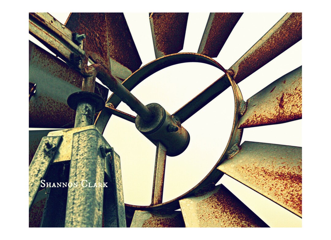 Rusty Windmill Farmhouse Decor Photography Art Print - Etsy