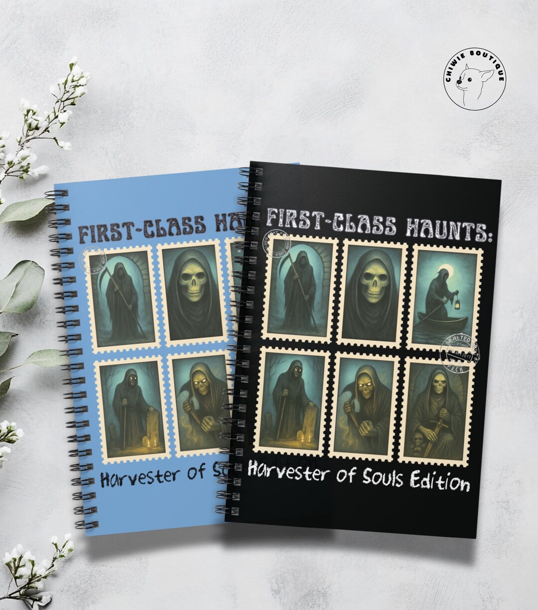 Spooky Grim Reaper Notebook Gothic Horror Journal Writing Diary for ...