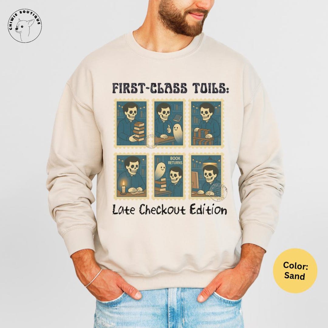 Funny Male Skeleton Librarian Tee-shirt & Sweatshirt for Men: Dark ...