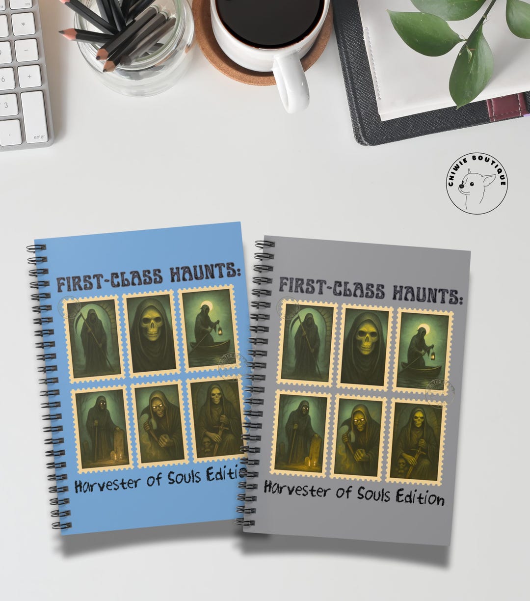 Grim Reaper Notebook: Harvester of Souls Gothic Journal With Spooky ...