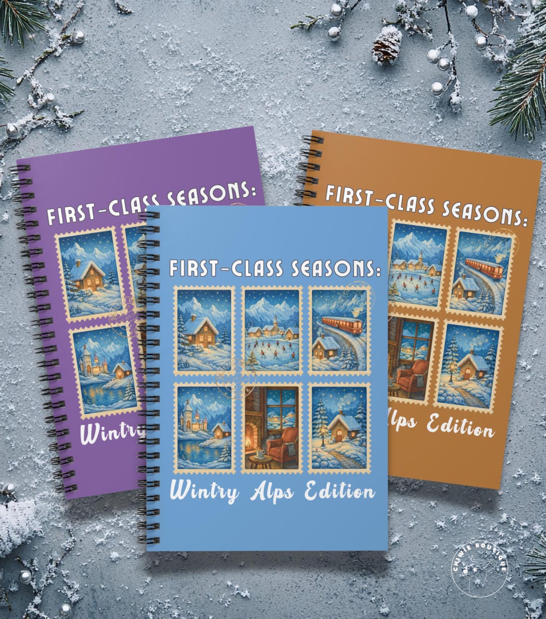 Travelers Notebook Winter Cottagecore Snowy Alps Composition Notebook ...