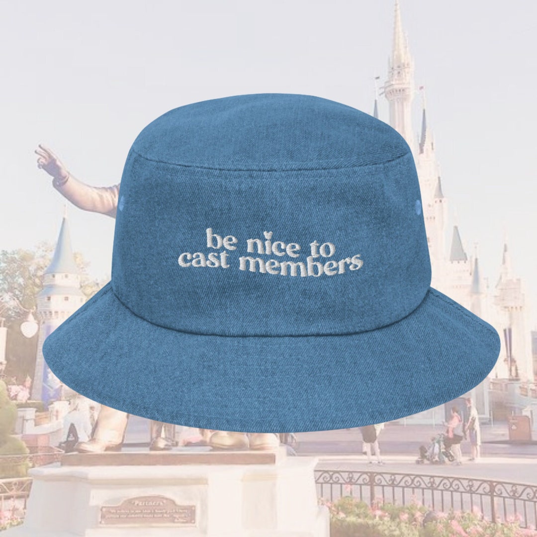 Be Nice to Cast Members Denim Bucket Hat | Disney Bucket Hat | Disney ...