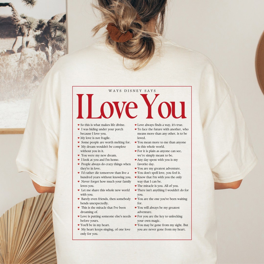 Ways Disney Says I Love You Tee | Disney Valentines Day | Disney Shirt ...