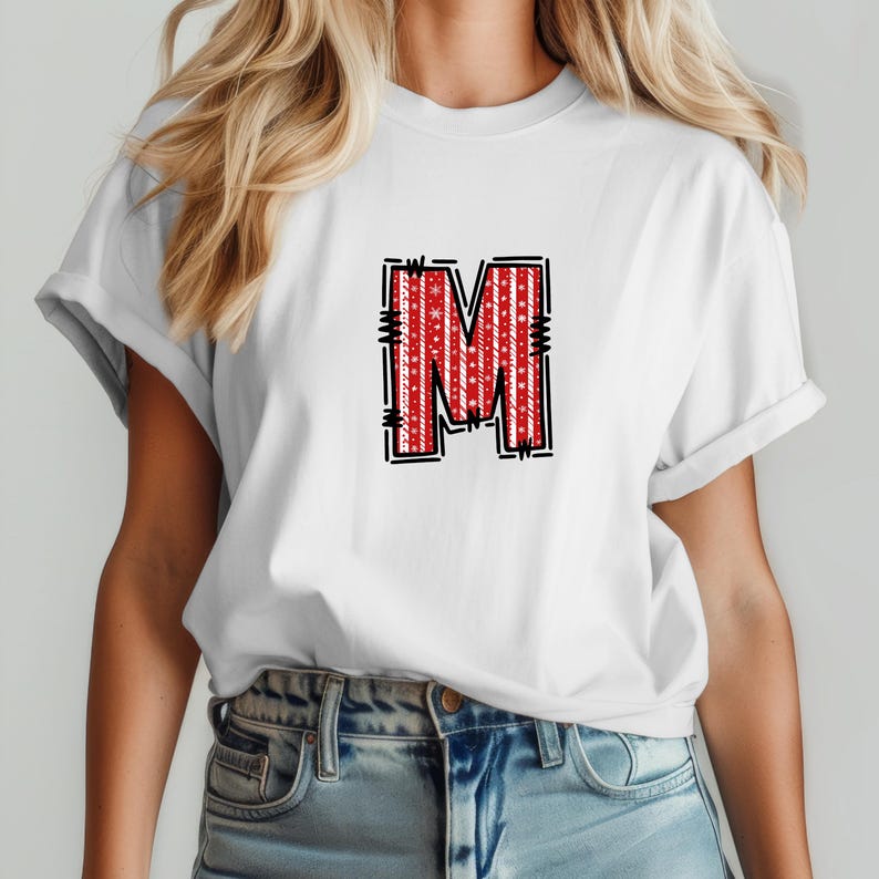 Christmas Alphabet & Number PNG Bundle – Doodle Letters and Holiday ...