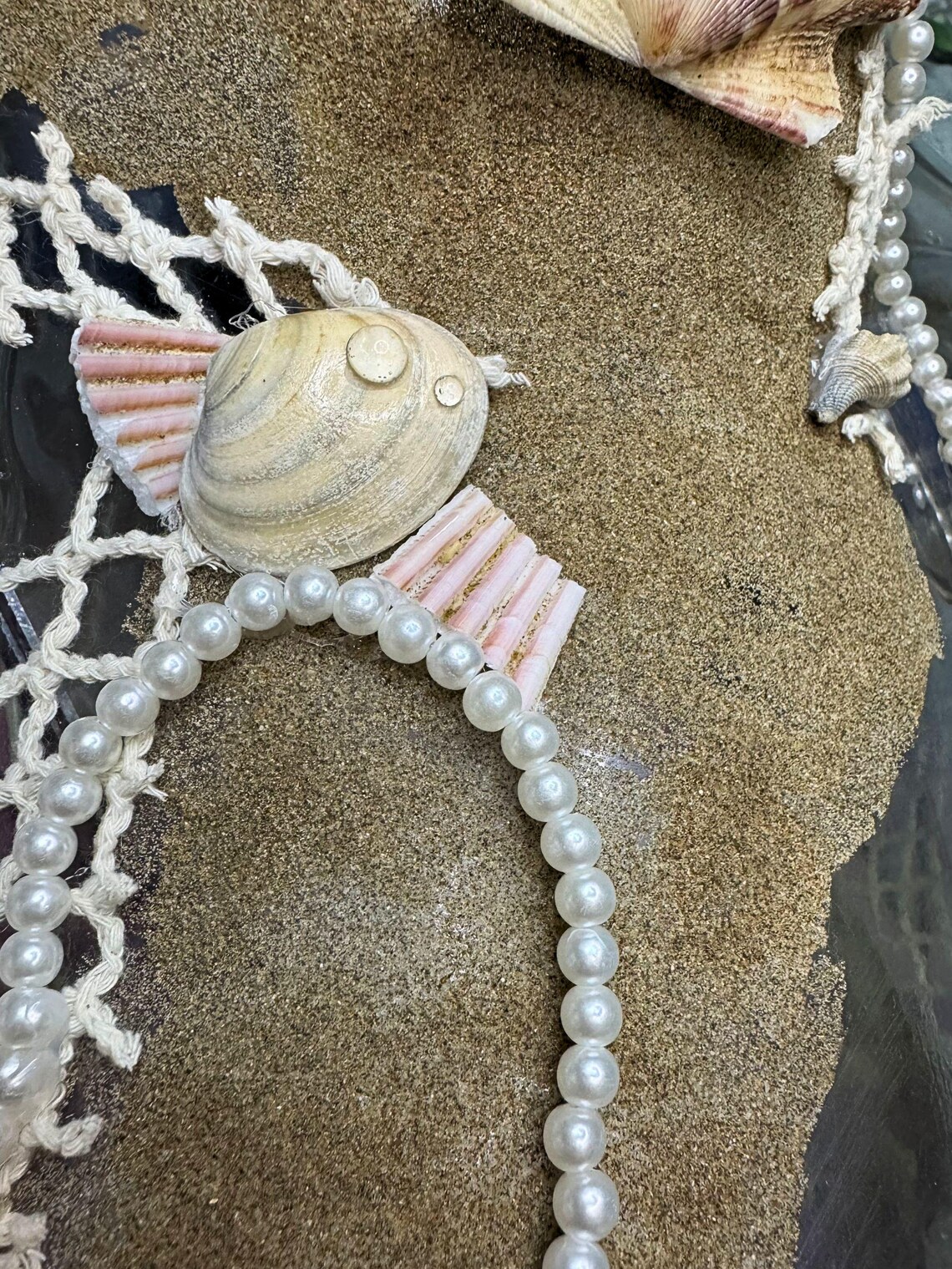 Ocean-inspired Corset With Shells, Pearls, and Netting – Mermaid ...