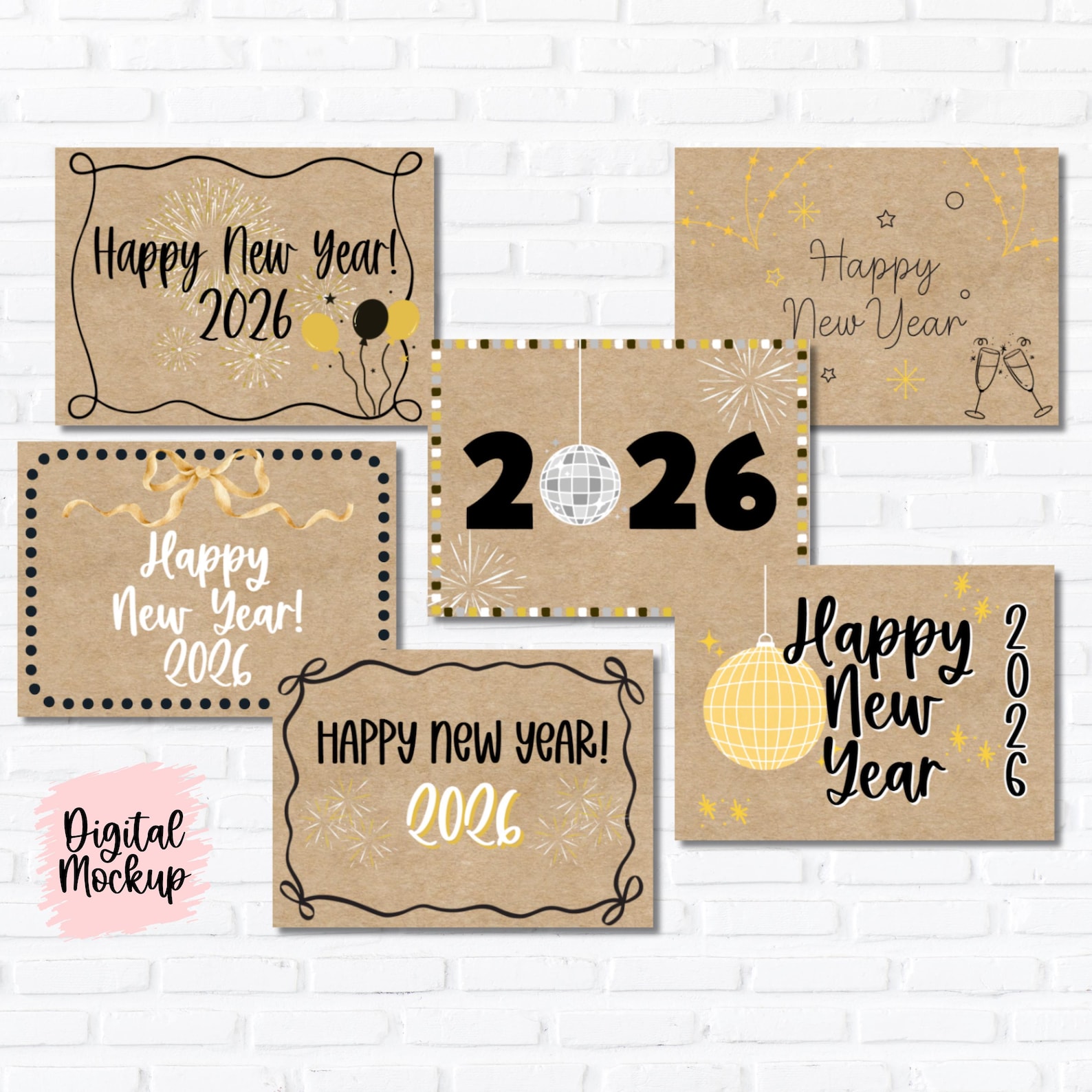 New Years Bundle Banner Templates | 6 Editable Canva Banners | 35"x48 ...