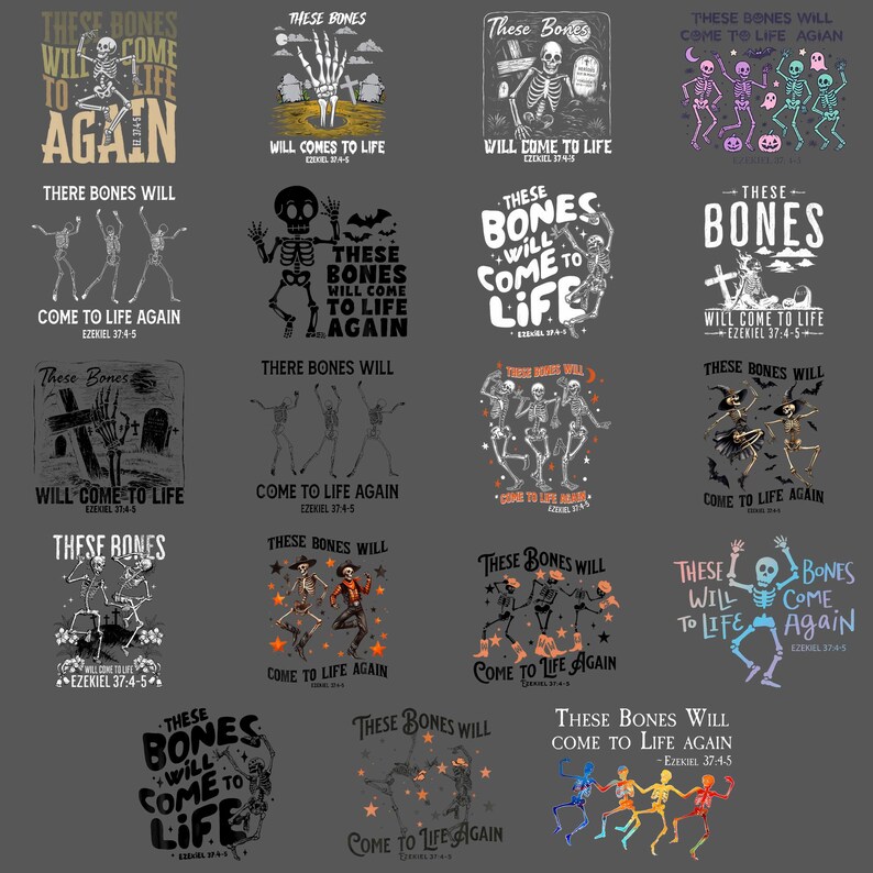 Ezekiel 37 Bones Life PNG, Christian Skeleton Bible Verse Clipart ...