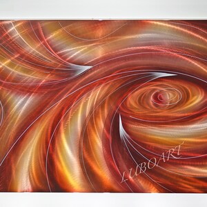 Copper Wall Decor Hand Painting METAL Art-copper Brown Metal Art Large ...
