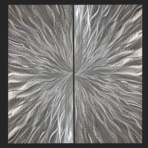 Large Wall Decor Silver Metal Art-big Home Decor Office Background Art ...