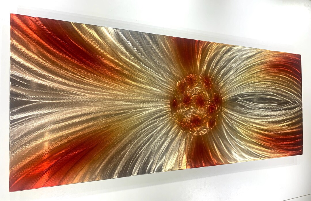 Copper Red Metal Wall Decor Home Office Art-copper Red Colour Metal ...