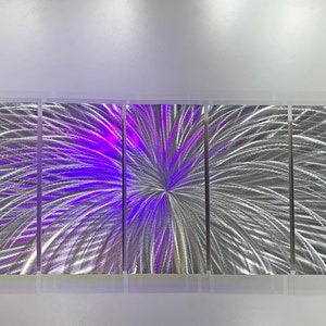 Handmade Metal Wall Art: Abstract Aluminum Light Reflect Sculpture, 64 ...