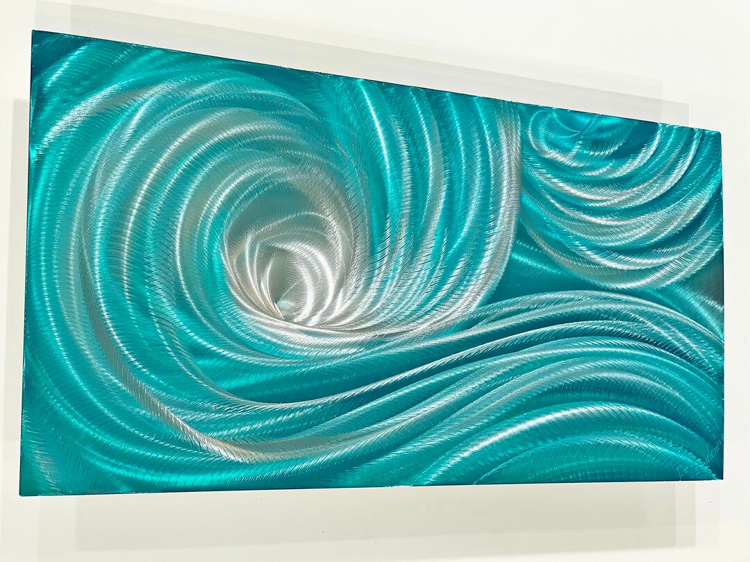 Handmade Wall Decor-turquoise Office Decor Art-turquoise Metal Wall ...