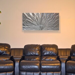 Large Wall Decor Silver Metal Art-big Home Decor Office Background Art ...