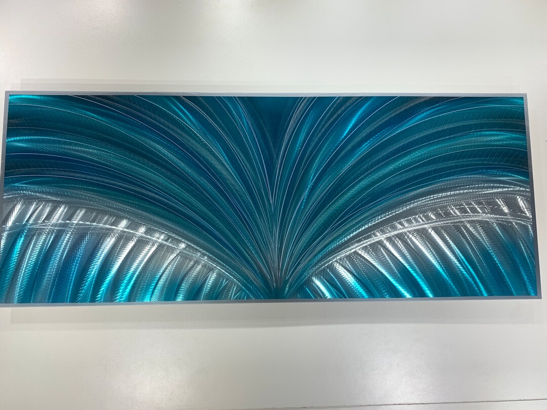 Turquoise Metal Wall Art-handmade Wall Decor-metal Wings Wall Decor ...