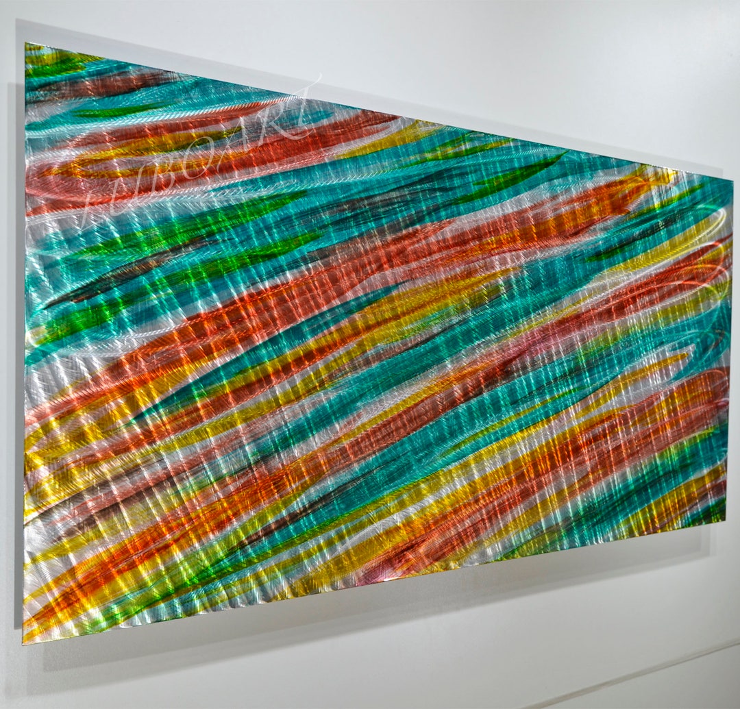 Handmade Home Decor-colored Metal Art-modern Design Art-spectacular ...