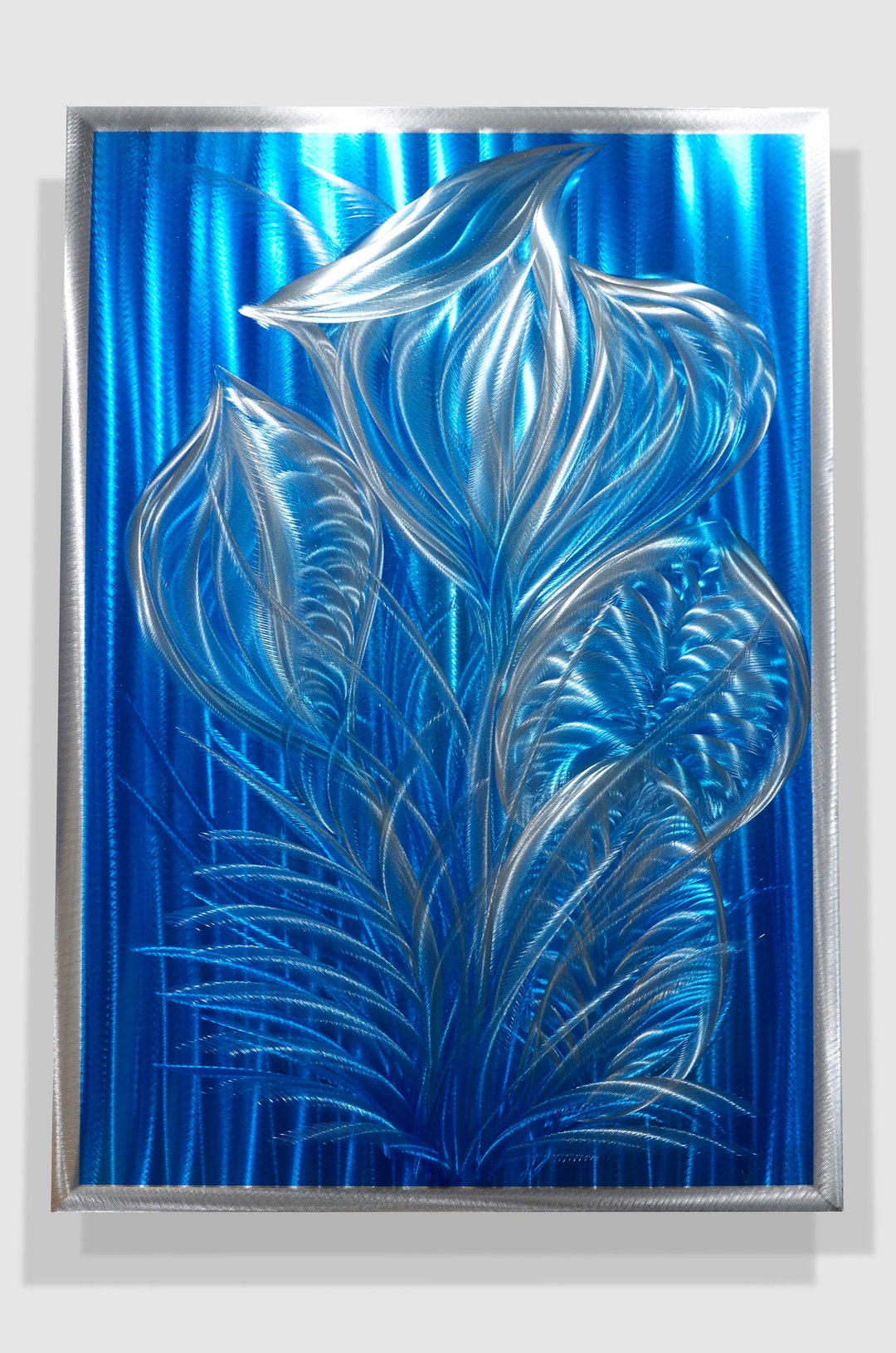 Valentine Day Gift-metal Wall Art-flowers Metal Painting-modern Bedroom ...