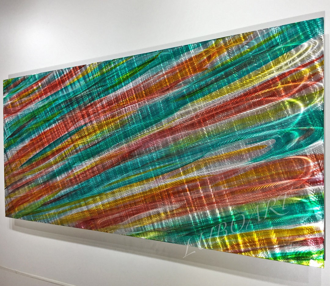 Handmade Home Decor-colored Metal Art-modern Design Art-spectacular ...