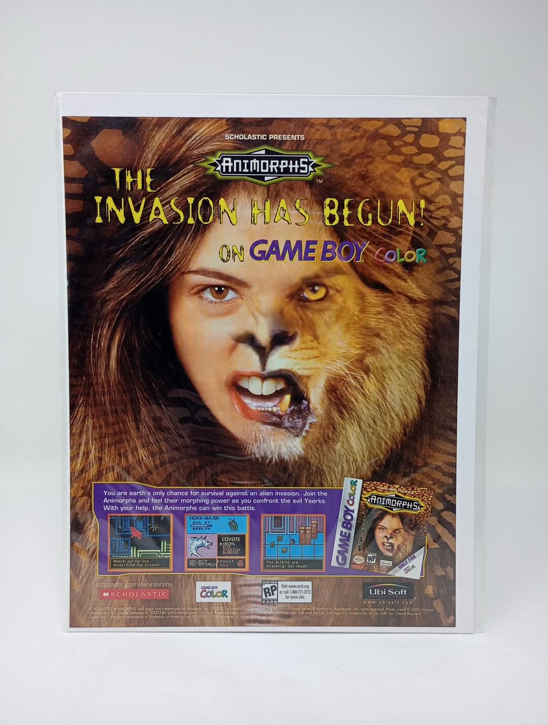 Animorphs Nintendo Game Boy Color Video Game Magazine Print Ad Page ...