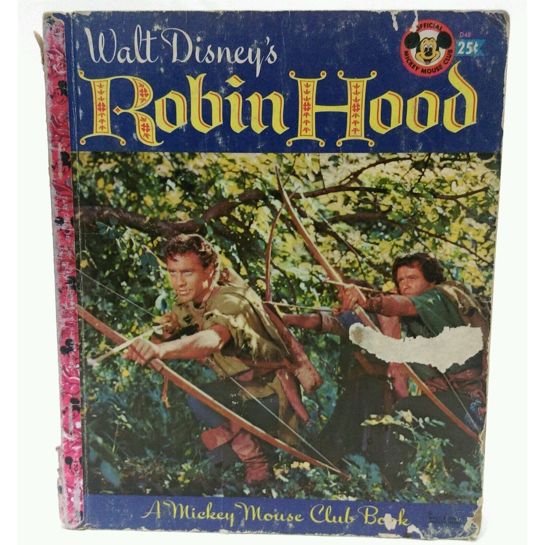Vintage 1955 Walt Disney ROBIN HOOD Mickey Mouse Club Little Golden ...