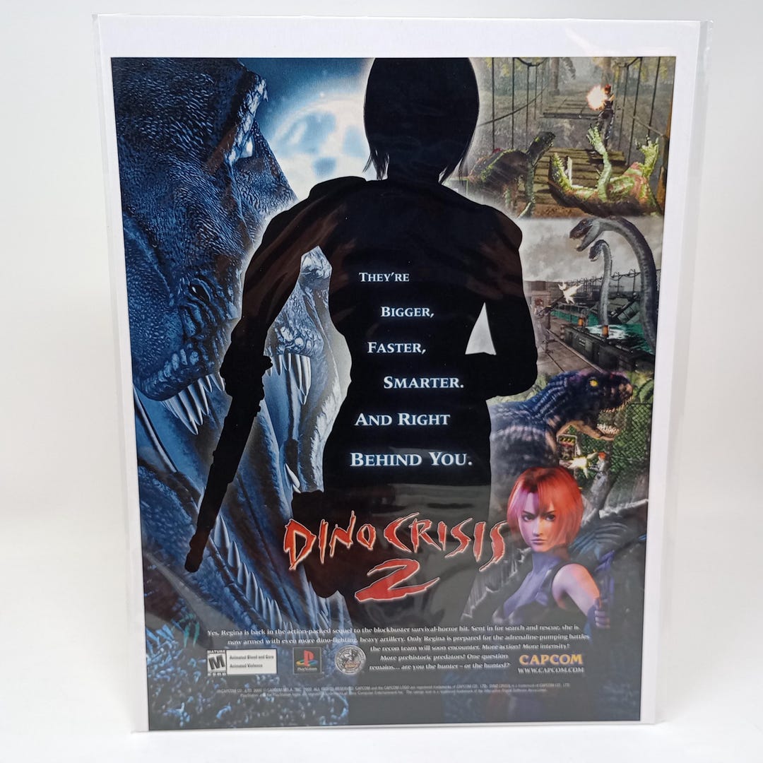Capcom Dino Crisis 2 Playstation PS1 Video Game Magazine Print Ad Page ...