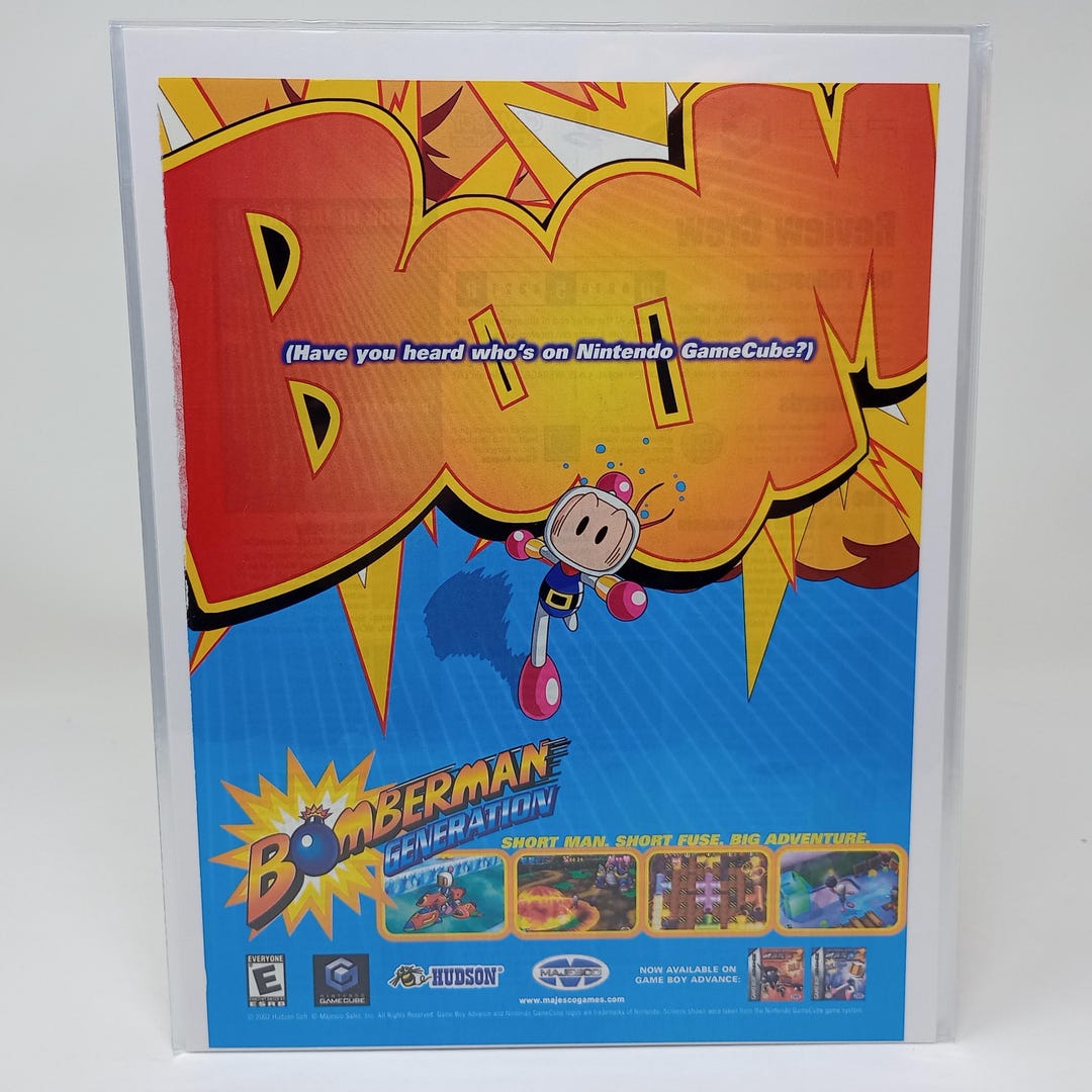 Bomberman Generation Nintendo Gamecube Hudson Video Game Magazine Print ...