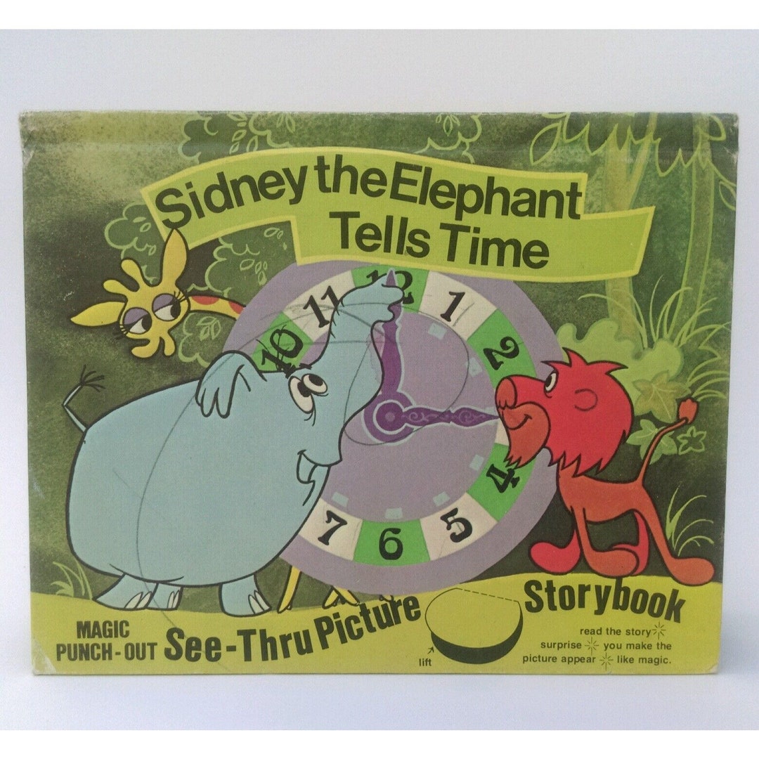 Vtg. 1977 Terrytoons SIDNEY THE ELEPHANT Magic Punch-out See-thru ...