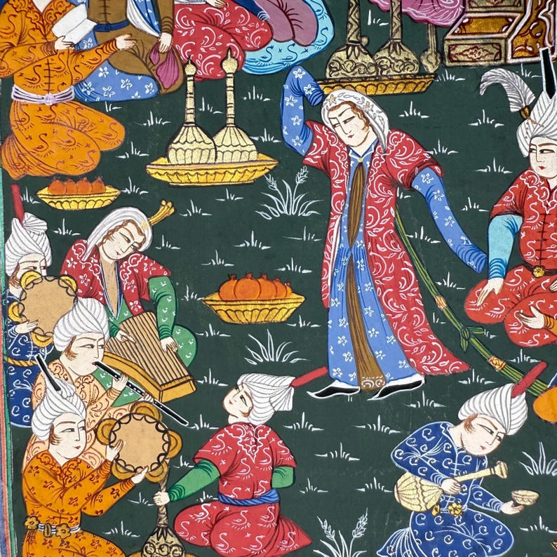 Persian Miniature From Safavids Era - Etsy