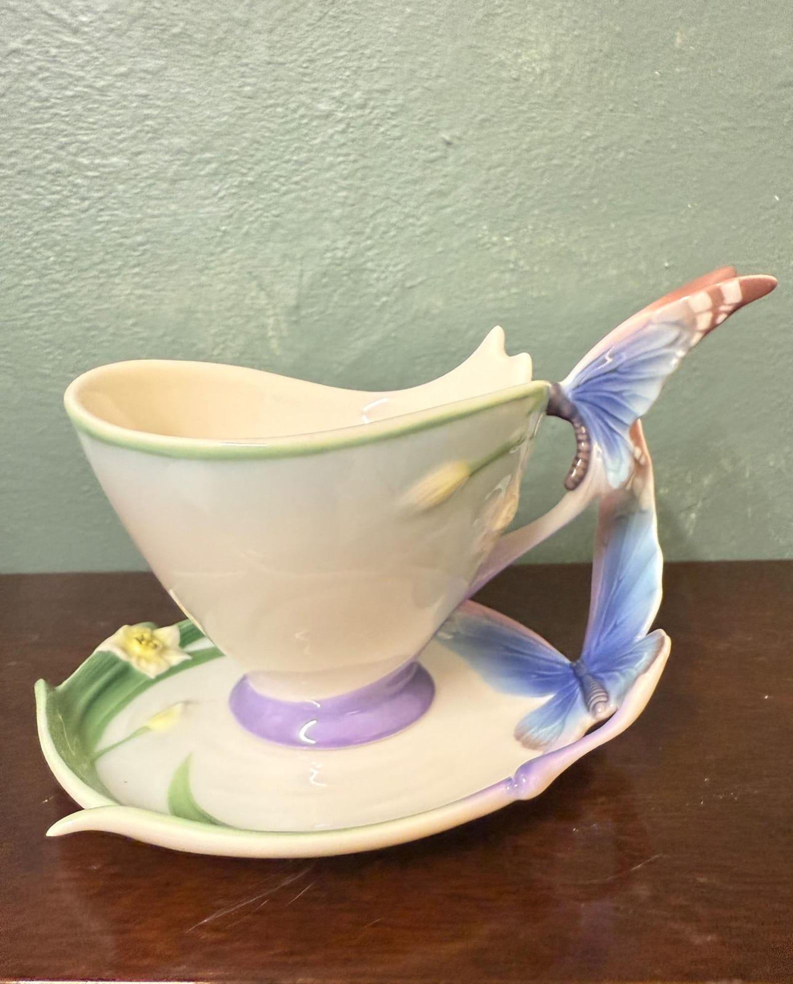 Franz Papillon Butterfly Cup and Saucer, Collectible Porcelain - Etsy