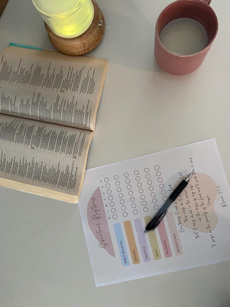 Weekly Spiritual Rhythms Tracker | Christian Disciplines Schedule ...