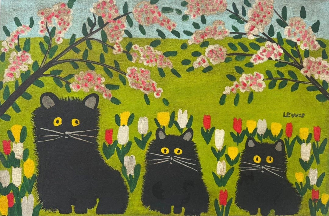 Maud Lewis Oil on Canvas - Etsy