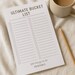 Minimalist Bucket List Printable: 100+ Life Goals Ideas (PDF) - Etsy