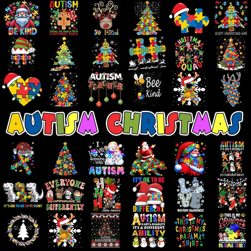 Christmas Autism Designs - Etsy UK