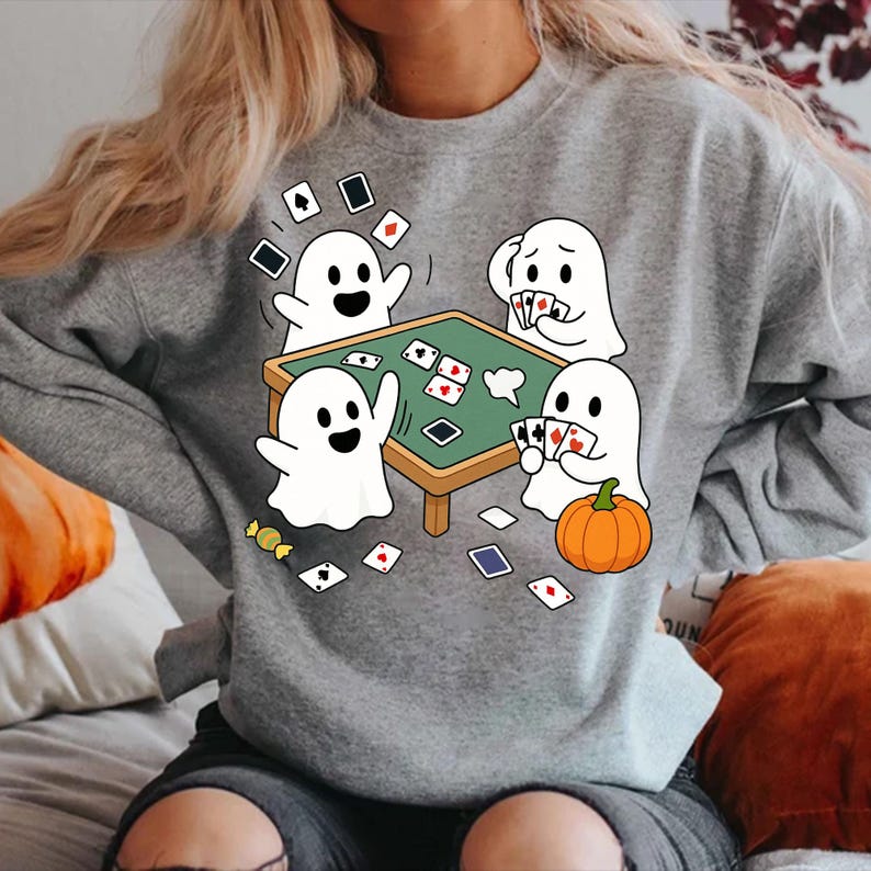 Poker Ghost PNG, Funny Halloween Ghost Playing Cards Clipart, Spooky ...