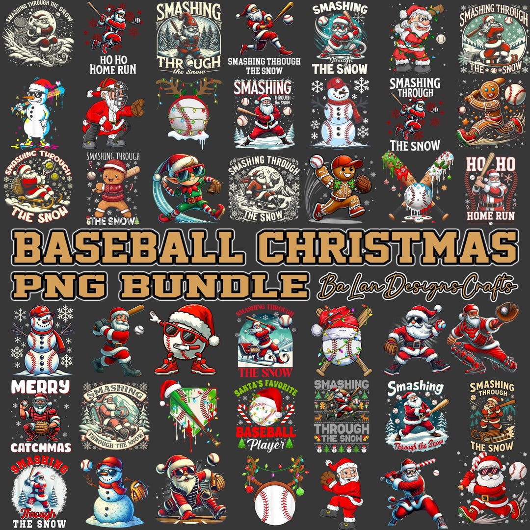 Baseball Christmas Png, Christmas Baseball Drip, Holiday Baseball Png ...