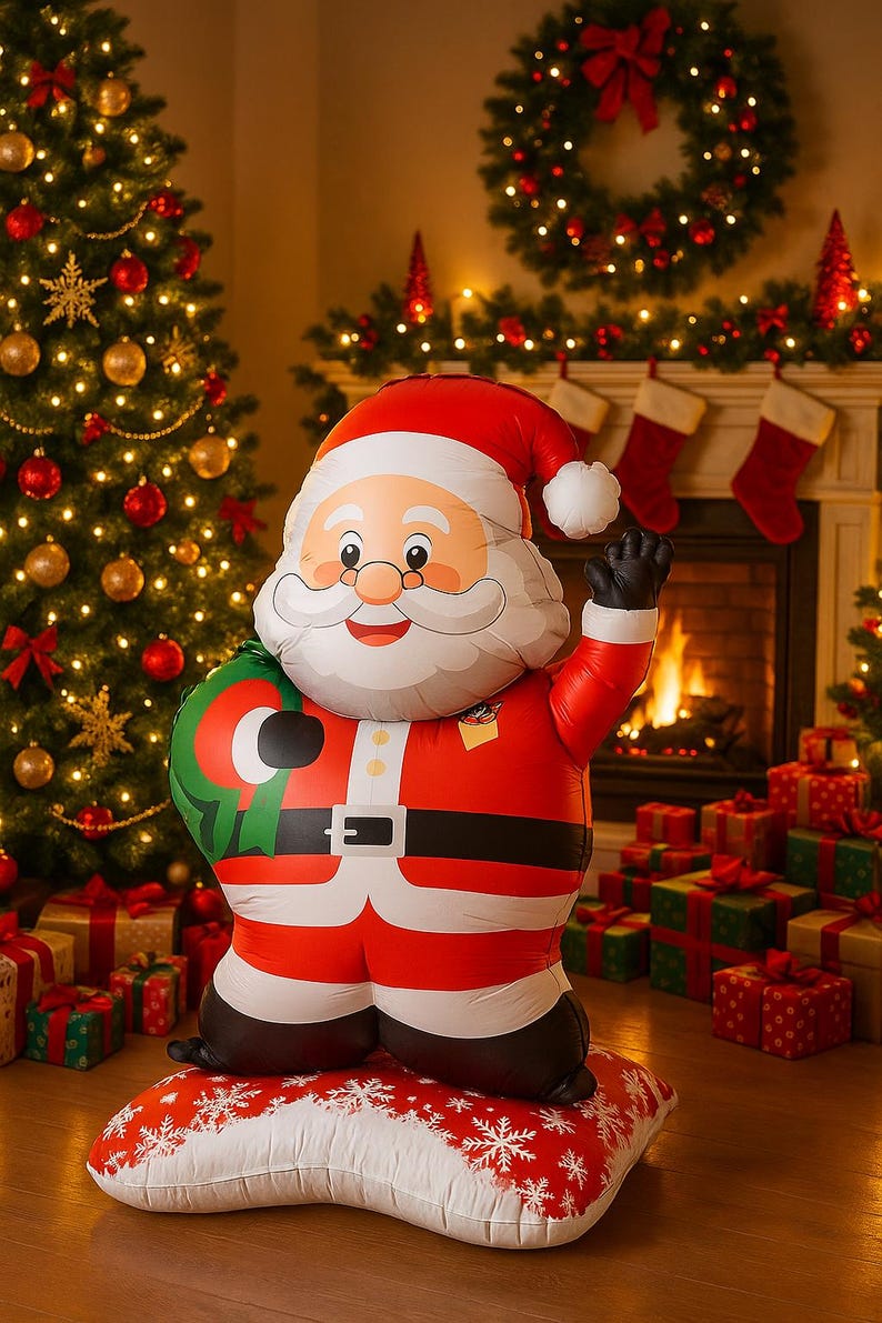 Inflatable Santa Claus 1.2m Christmas Yard Decoration Holiday Outdoor ...
