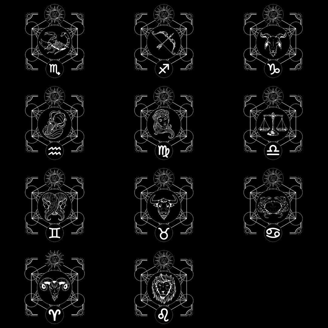 Holy Zodiac Sign PNG, Sacred Geometry Astrology Clipart, Mystical ...