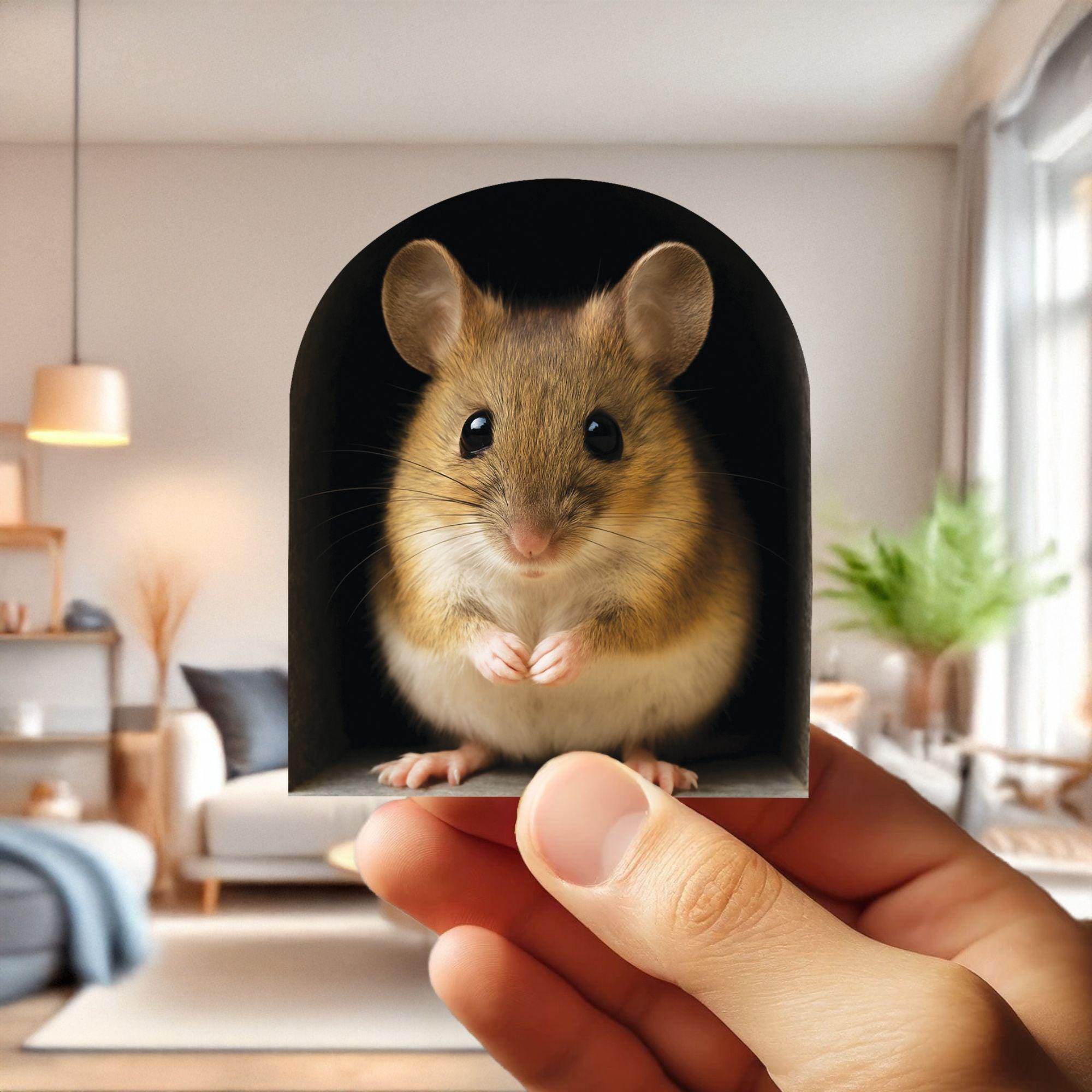 3D Mouse Hole Wall Decal – Cozy Storybook Mouse, Nursery Room Decor - Etsy