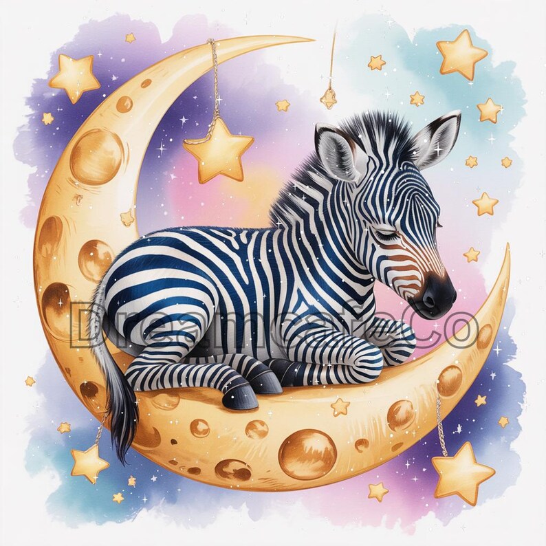 20 Watercolor Baby Zebra PNG, Safari Animal Clipart Bundle, Nursery ...